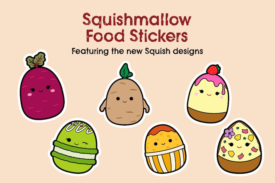 Squishmallow Sticker Pack | New 2023 Foods - Etsy
