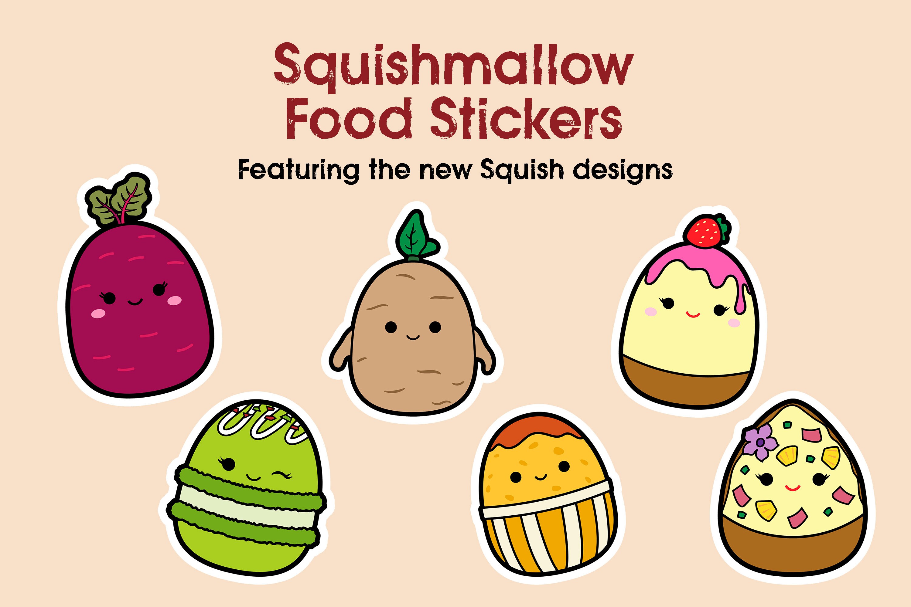Squishmallow Sticker Pack | New 2023 Foods - Etsy