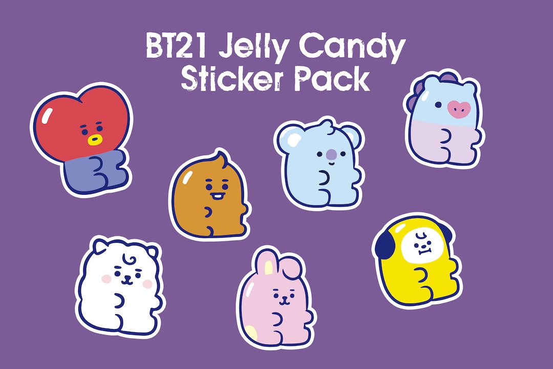 BT21/BTS Jelly Candy Sticker Pack - Etsy