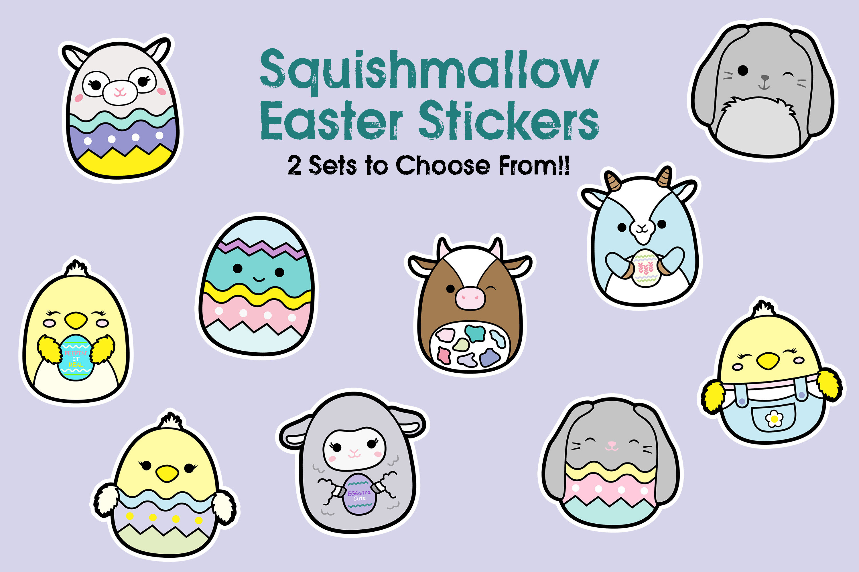 Squishmallow Sticker Pack | Easter Collections - Etsy
