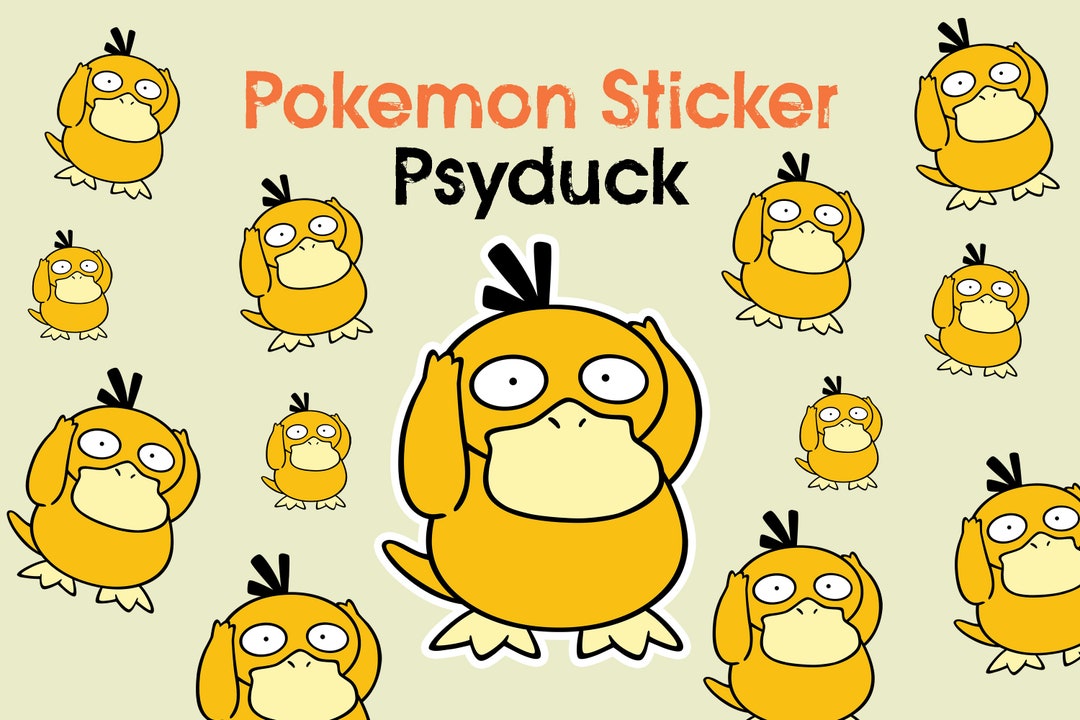 Pokemon Psyduck Sticker | Duck Pokemon - Etsy