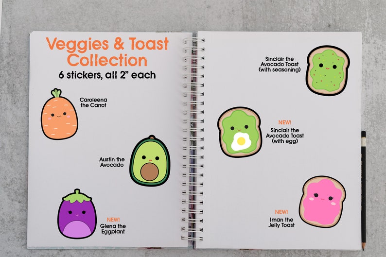 Squishmallow Sticker Pack Fruits, Sweets, Drinks Collections - Etsy