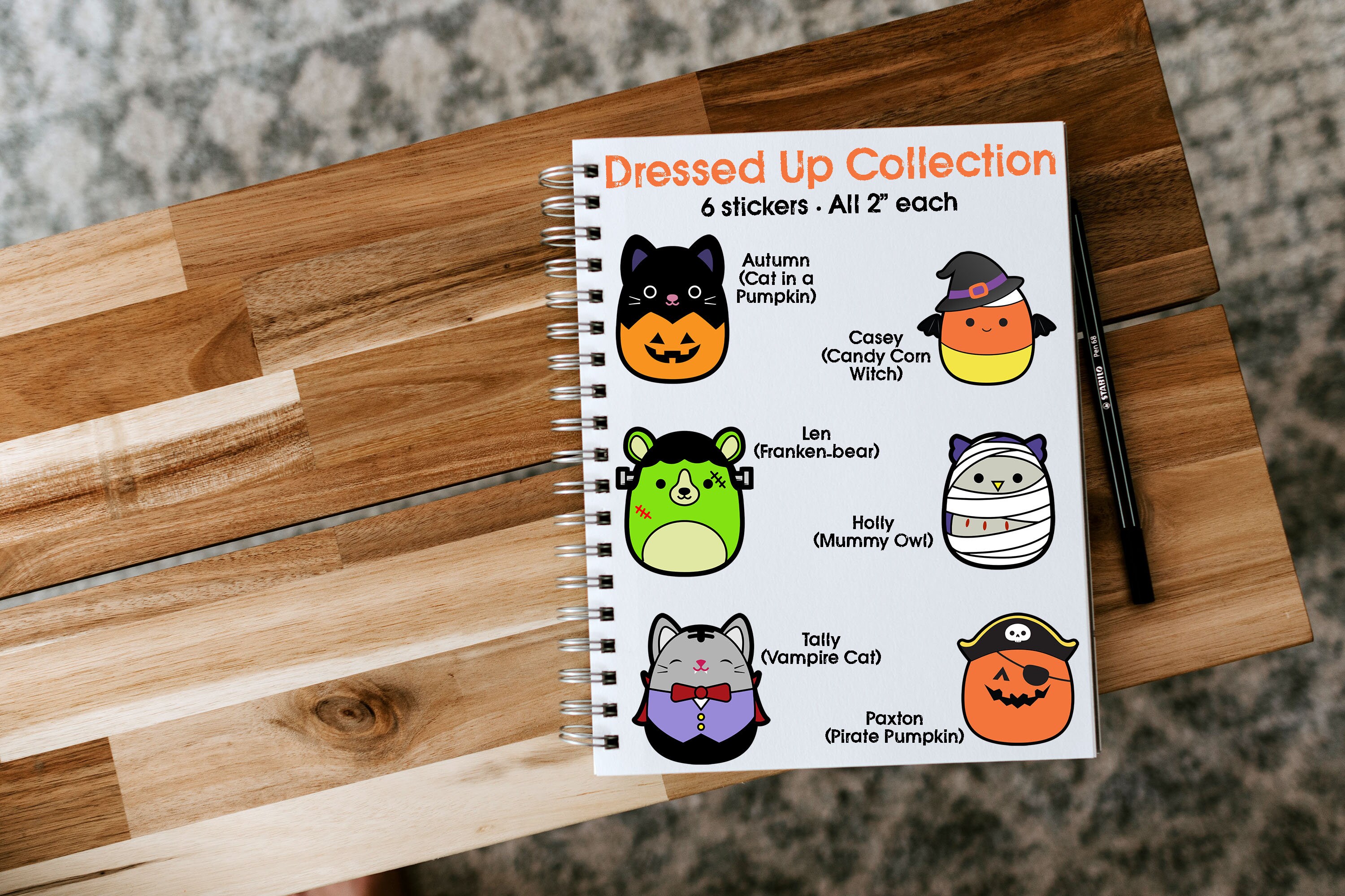 Squishmallow Sticker Pack | Halloween Collections - Etsy