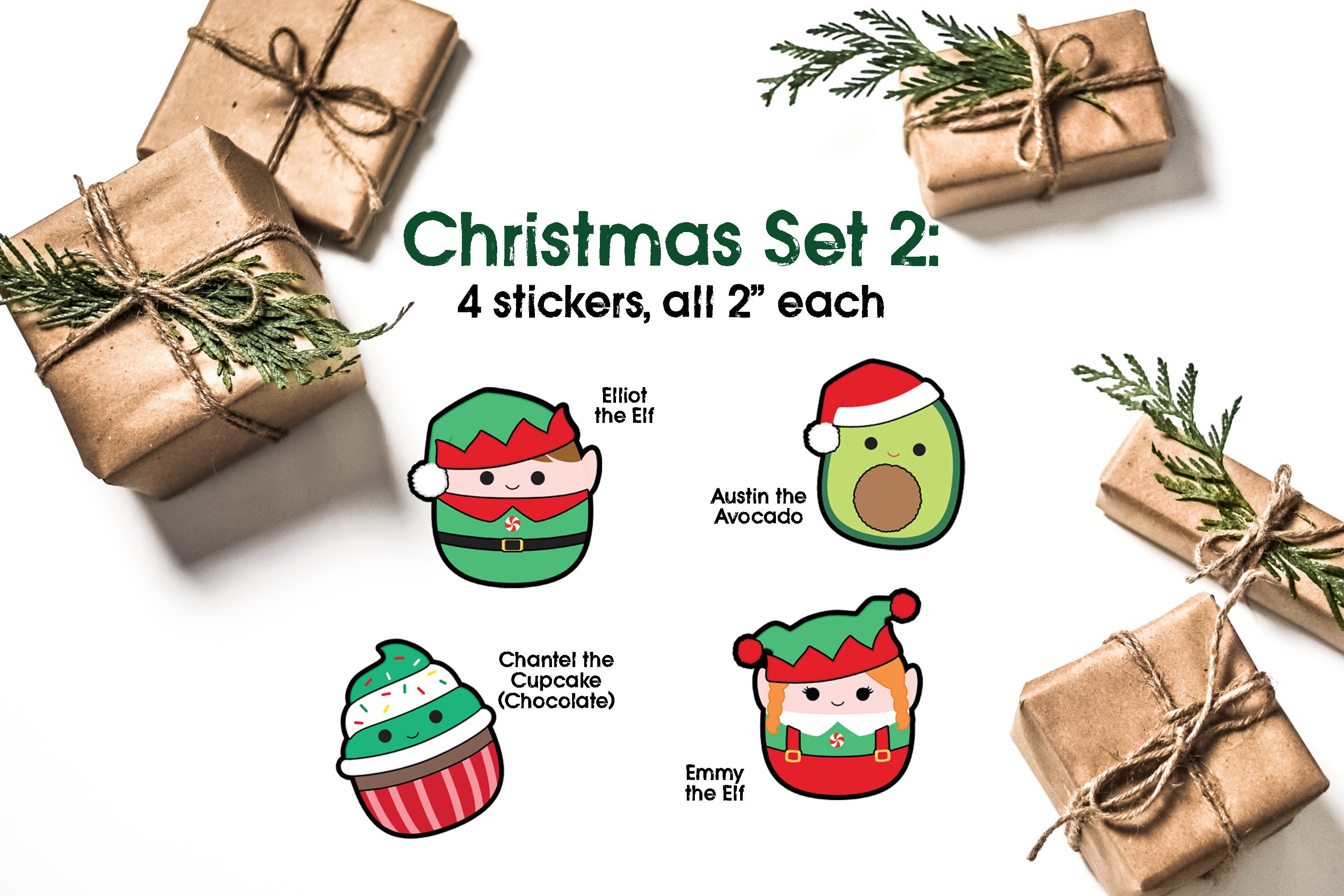 Squishmallow Sticker Pack | Winter & Christmas Collections - Etsy