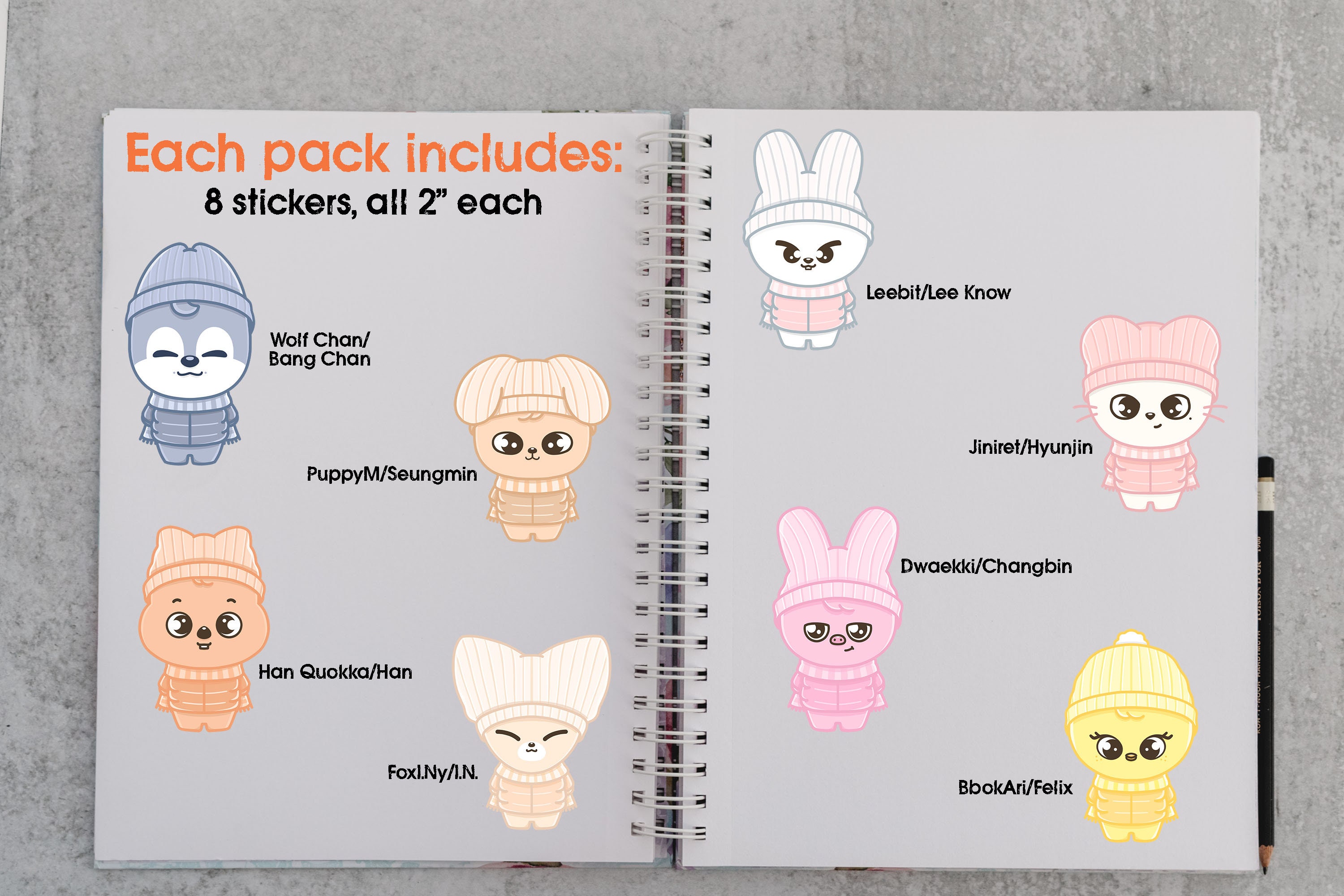 Skzoo/stray Kids Winter Sticker Pack - Etsy