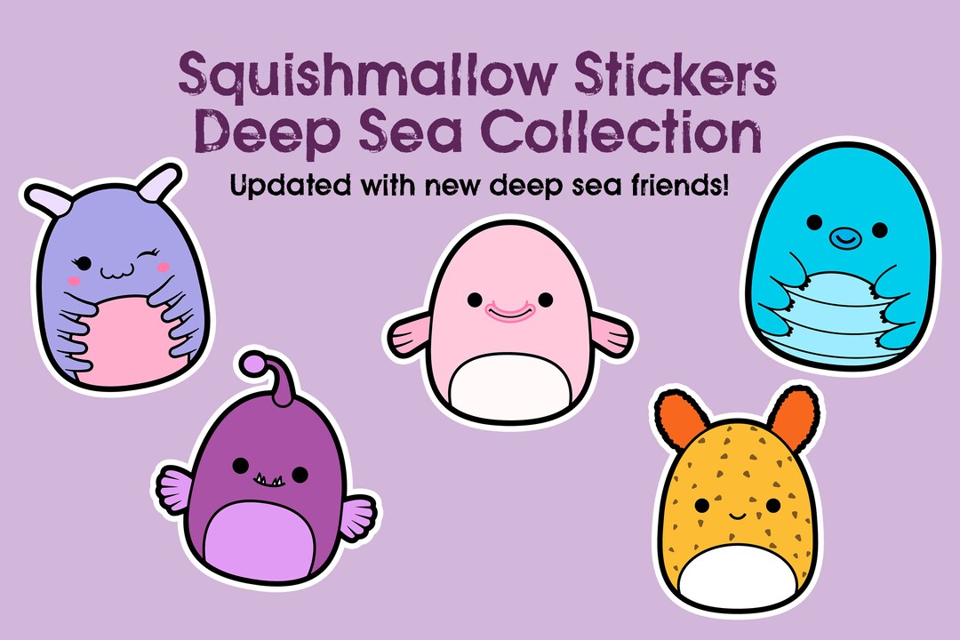 Squishmallow Sticker Pack | Deep Sea Creatures - Etsy