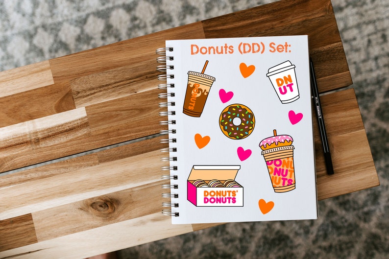 Fast Food Sticker Packs Coffee Donuts Chicken - Etsy