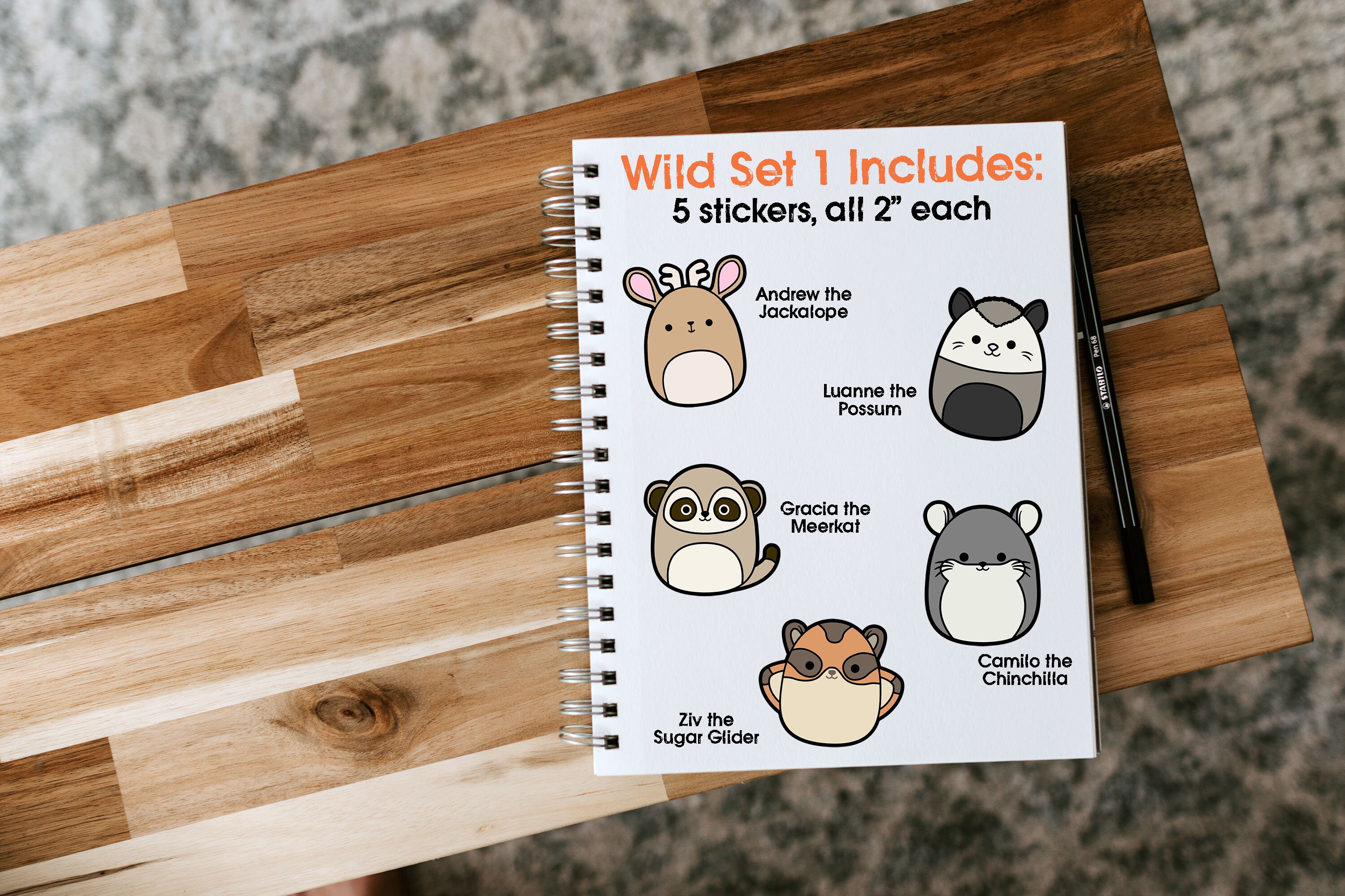 Squishmallow Sticker Pack | Wild Animals - Etsy