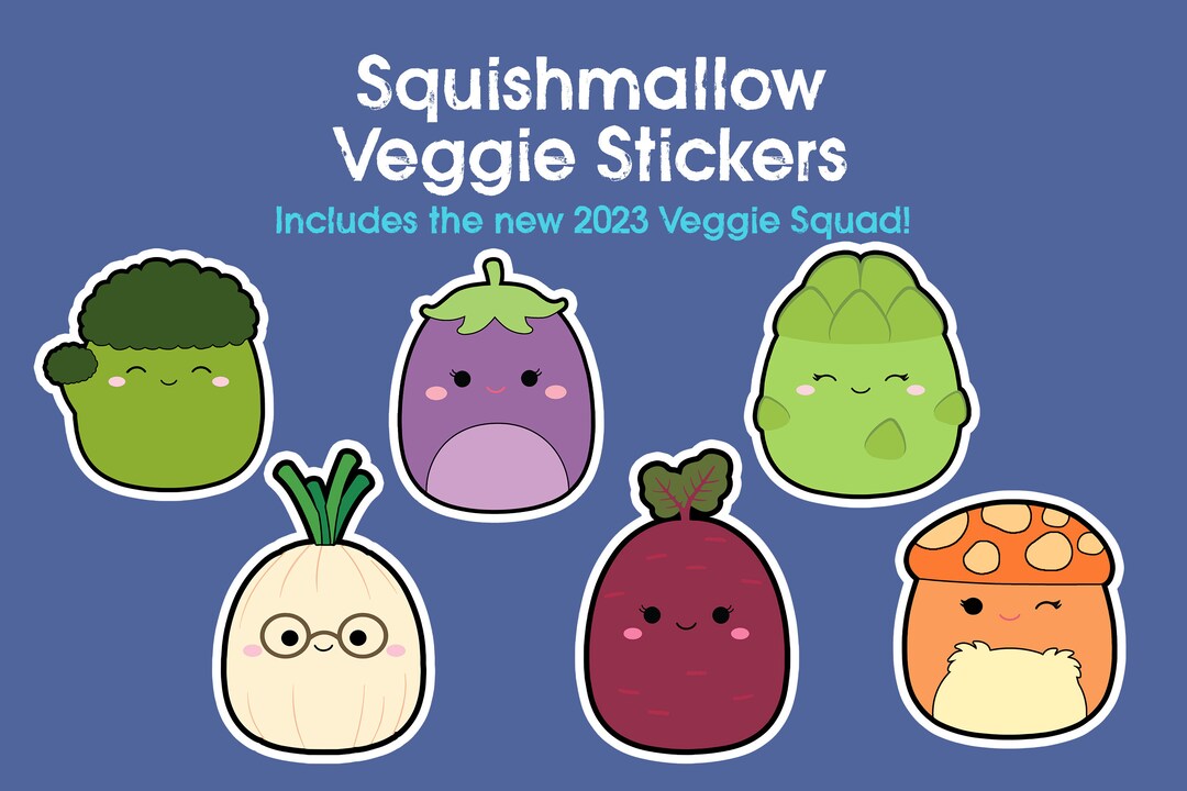 Squishmallow Sticker Pack | Vegetable Squad - Etsy