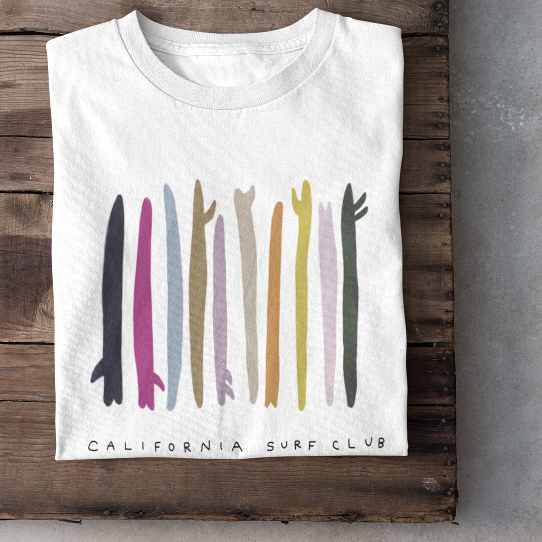 California Surf Club Shirt, Unisex - Surf Shirt, Surfboard, Surf Art ...