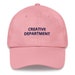 Creative Department Embroidery Dat Hat, Unisex 4 Colors Simple Design ...