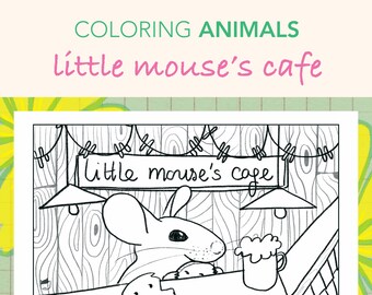 Cafe Coloring Pages - Etsy