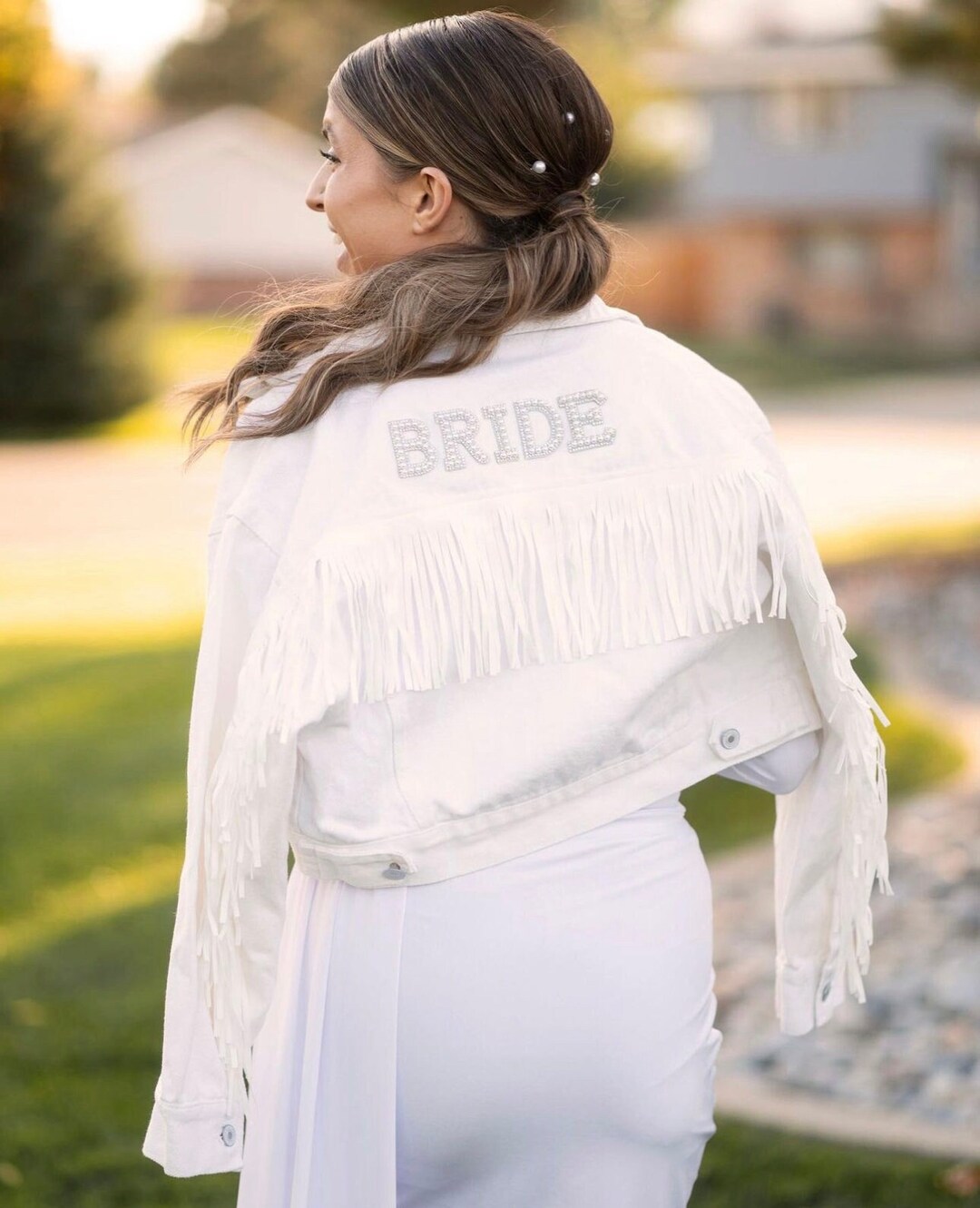 Fringe Bride Jacket | Wifey Jacket | Rodeo Bachelorette | Custom Bride ...