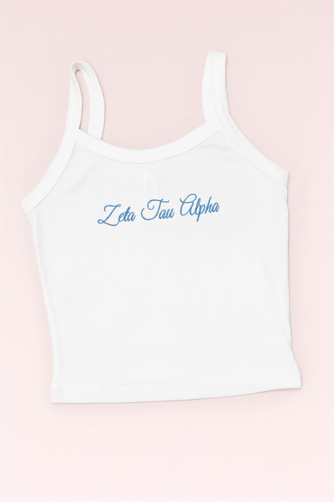 Custom Sorority Crop Tank Top: Embroidered Greek Letter Gift - Etsy