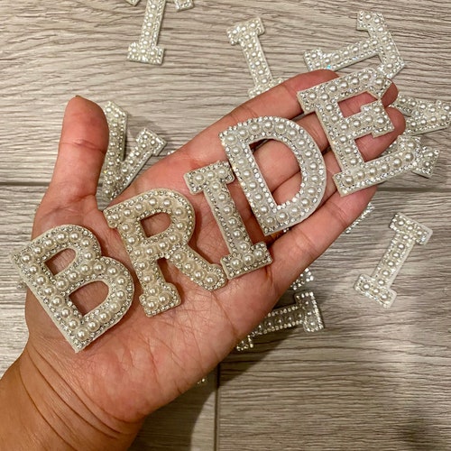 Silver Rhinestone Letter Patches Iron on A-Z Letters - Etsy