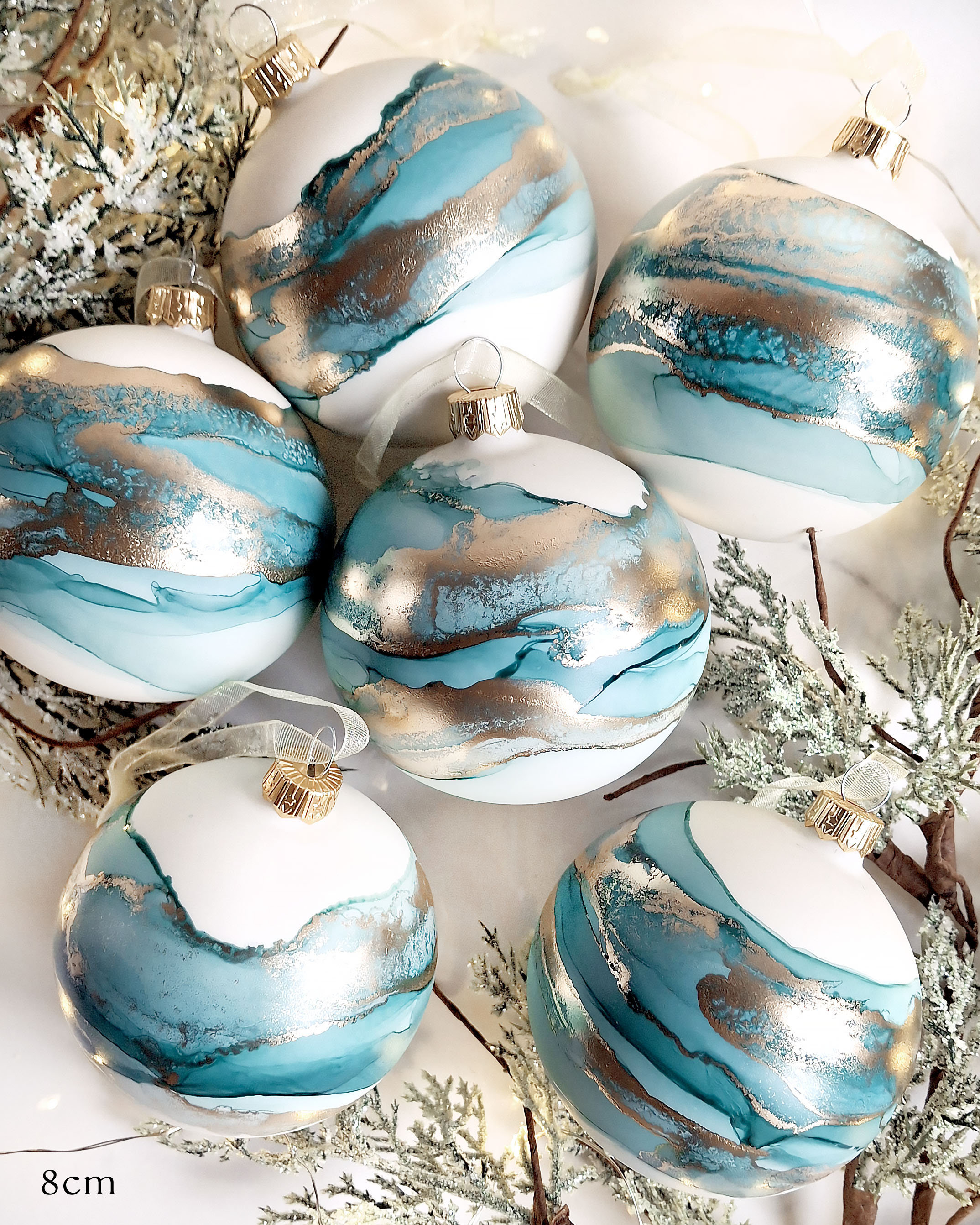 Teal christmas balls store