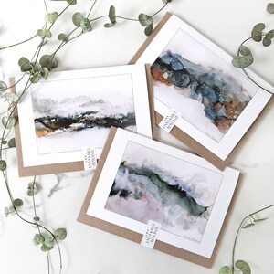 Fine Art Abstract Landscape Card Blank Greetings Cards Eco Friendly ...