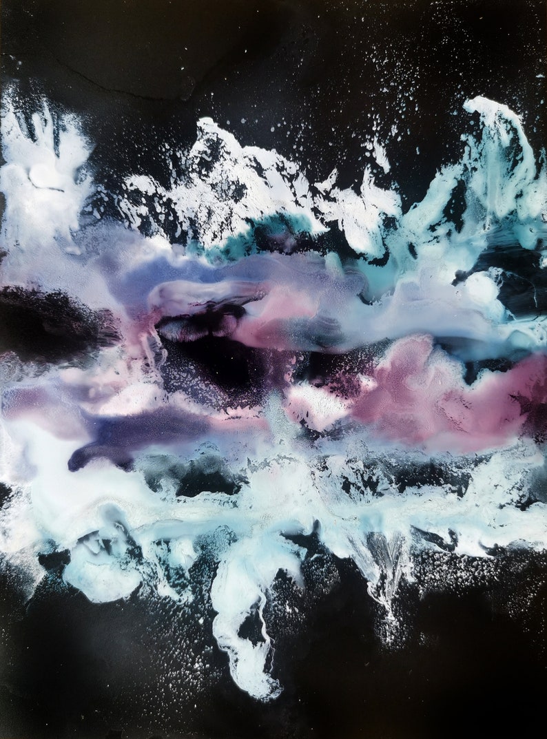 ORIGINAL One of a Kind Alcohol Ink Fluid Art Abstract - Etsy