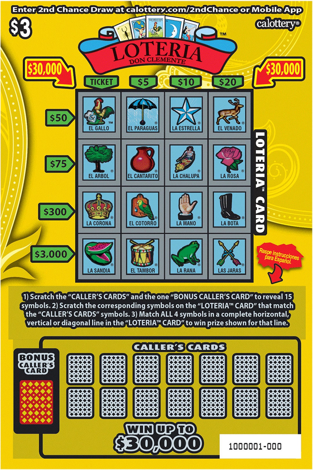 Lotto Scratcher Ticket 11x17 Loteria Poster Printable - Etsy