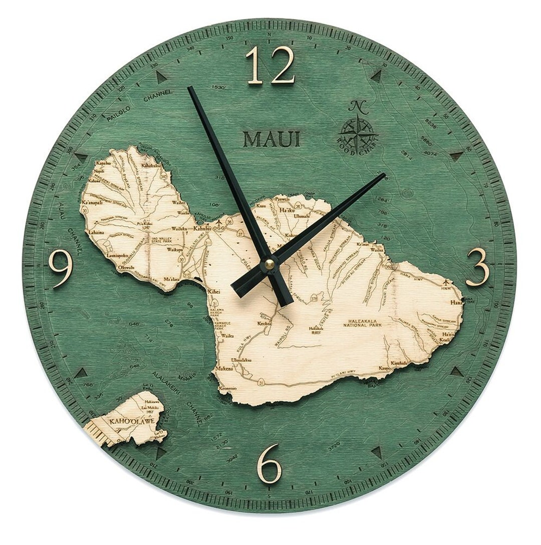 Maui Clock, 12" Diameter - Etsy