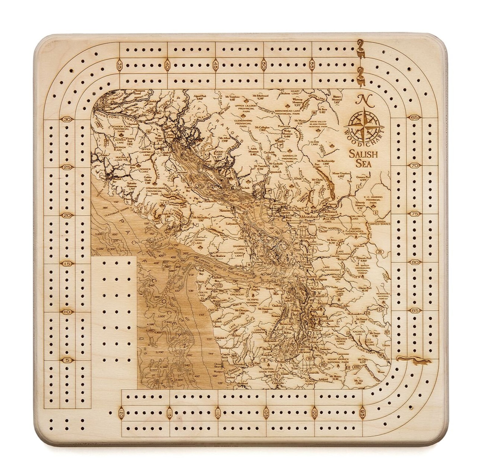 Salish Sea Cribbage Board - Etsy