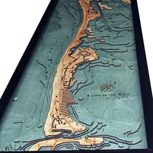 Longboat Key Wood Carved Map - Etsy
