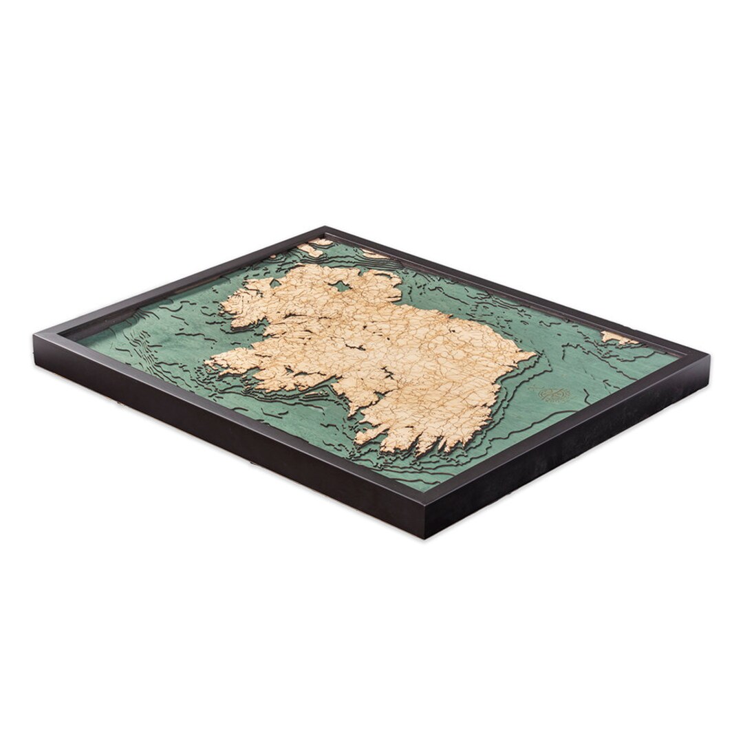 Ireland Wood Carved Map - Large - Etsy