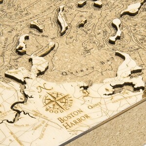 Boston Harbor Cork Map - Etsy