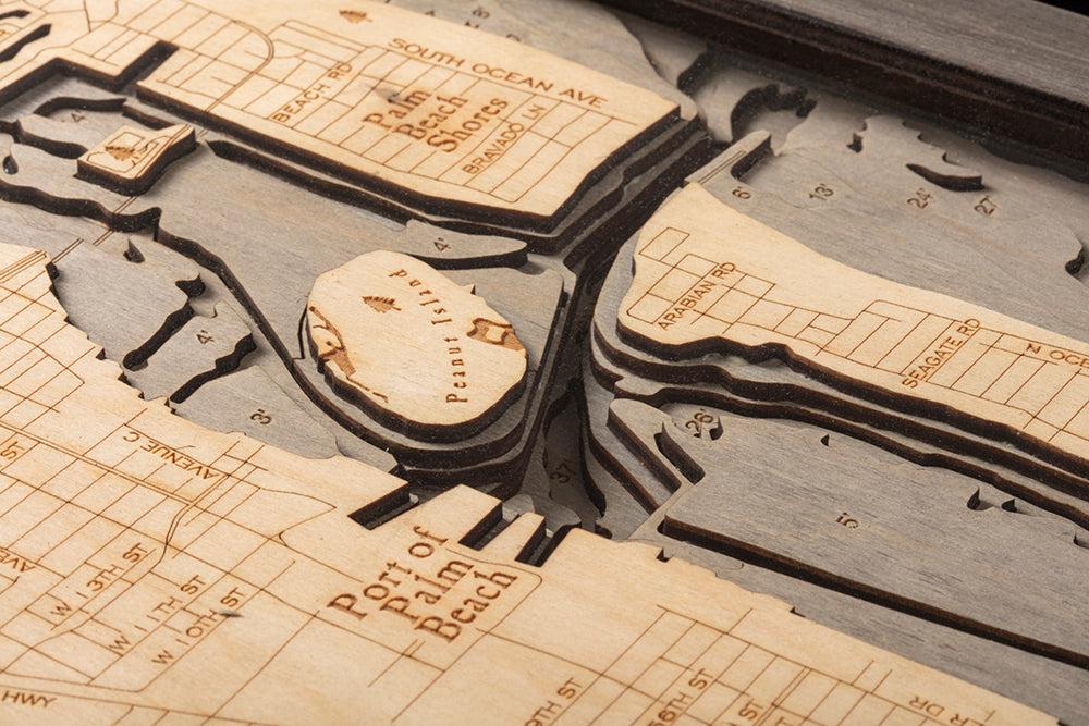 Juno Beach Wood Carved Map - Etsy