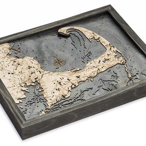 Cape Cod Wood Carved Map - Etsy