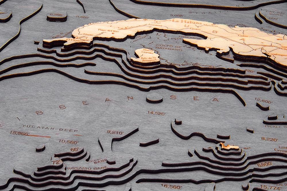 Gulf of America Wood Carved Map - Etsy