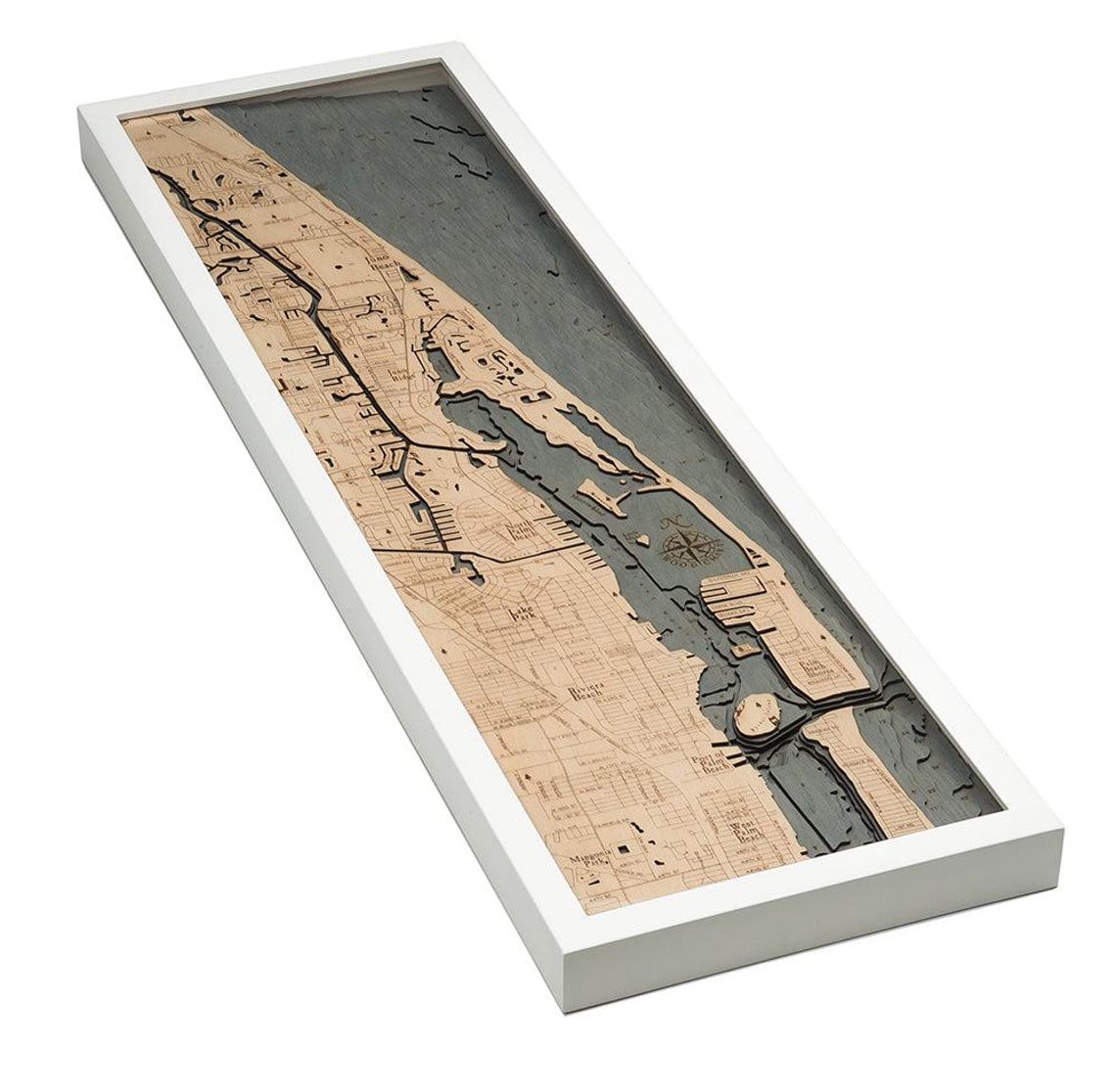 Juno Beach Wood Carved Map - Etsy