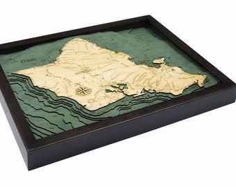 Chicago Wood Carved Map Dark Frame | Etsy