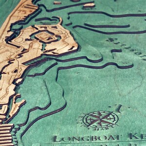Longboat Key Wood Carved Map - Etsy