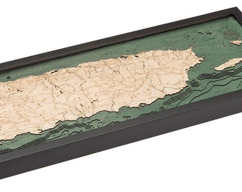 Wood Map Puerto Rico | Etsy