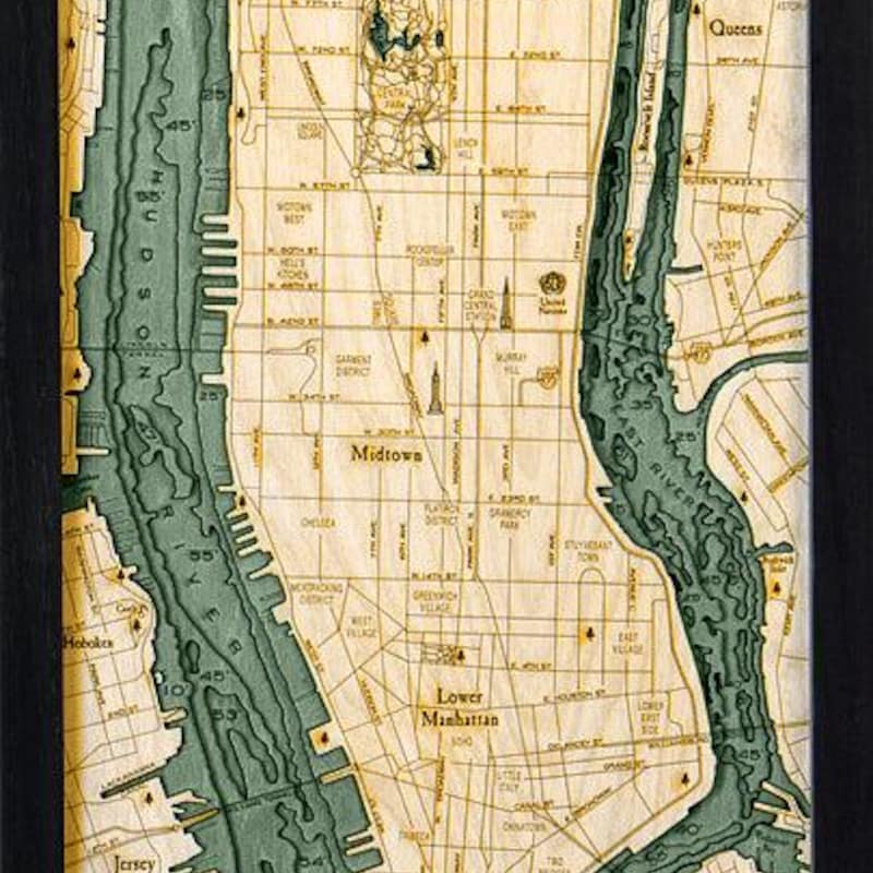 Manhattan Map - Etsy