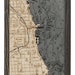 Chicago Wood Carved Map Grey Frame - Etsy