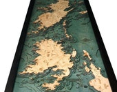 Virgin Islands Wood Carved Map Dark Frame - Etsy