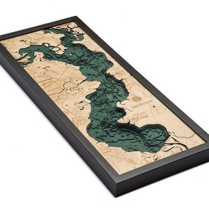 Lake Houston, TX Wood Carved Map - Etsy