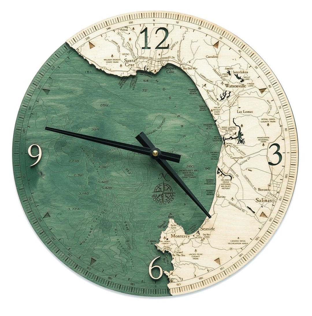 Monterey Bay Clock, 12" Diameter - Etsy