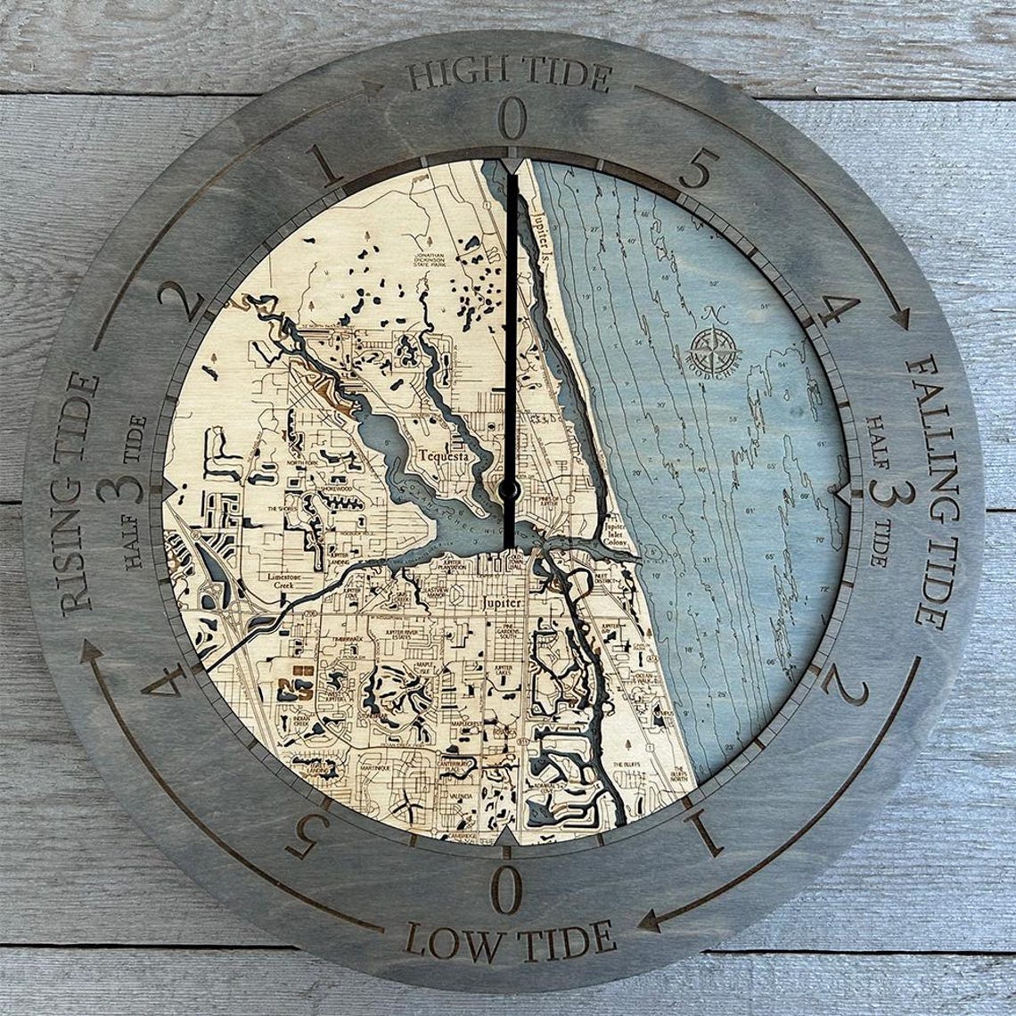 Jupiter Inlet Tide Clock, 16.50" Diameter - Etsy