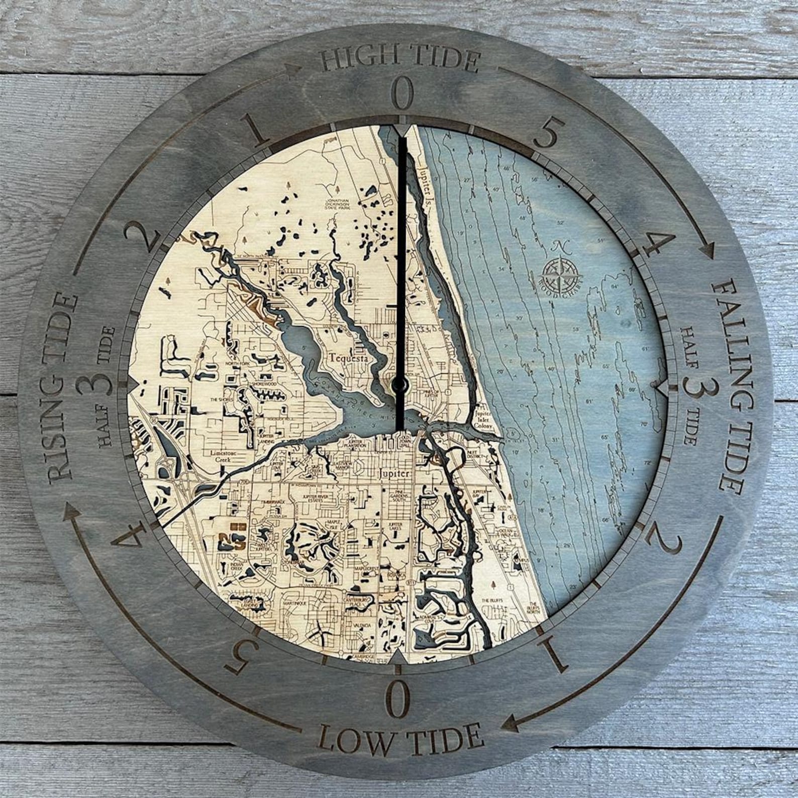 Jupiter Inlet Tide Clock, 16.50" Diameter - Etsy