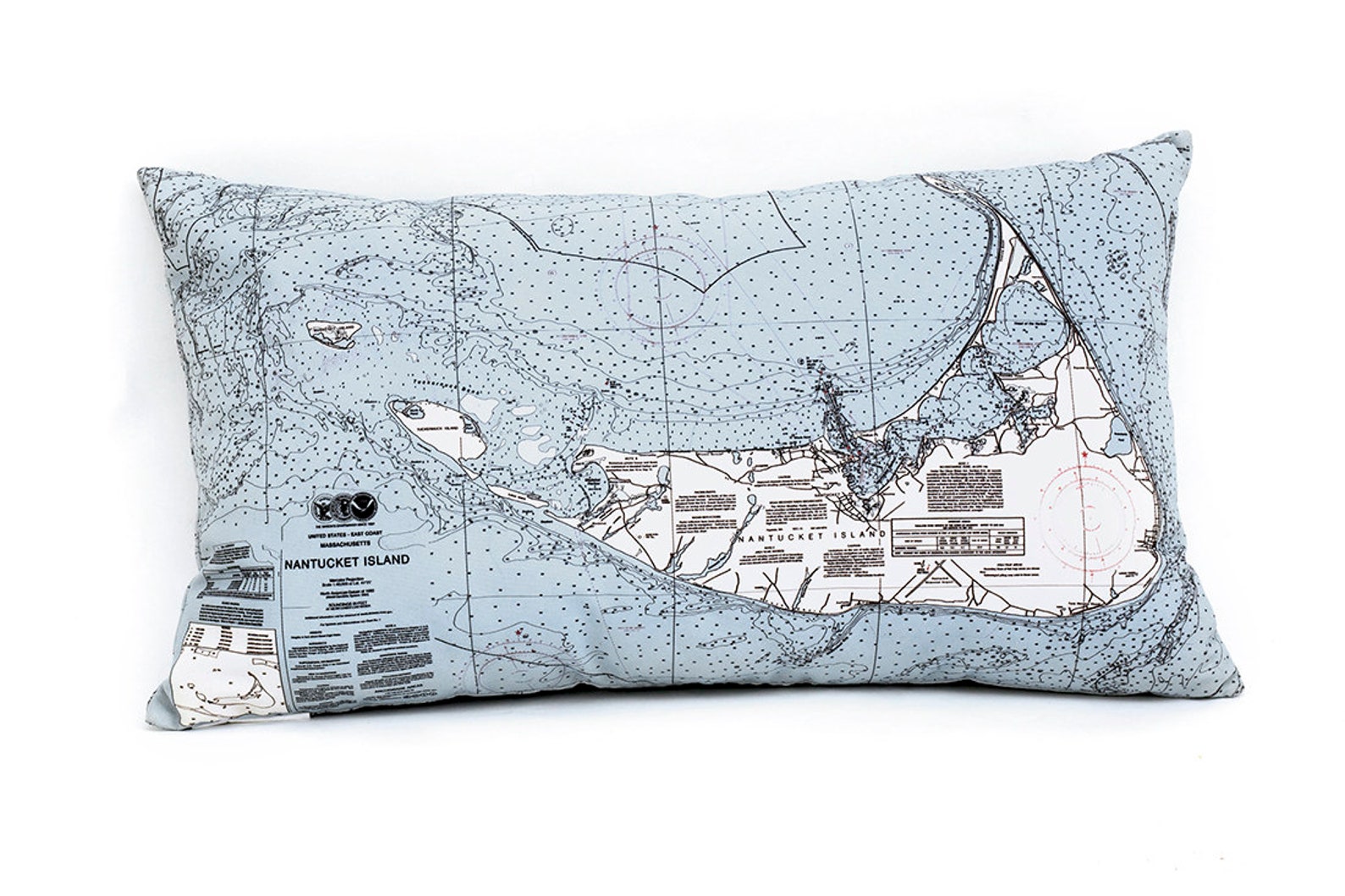 Nantucket Indoor/outdoor Nautical Chart Throw Pillow - Etsy