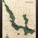 Walloon Lake Wood Carved Map Dark Frame - Etsy