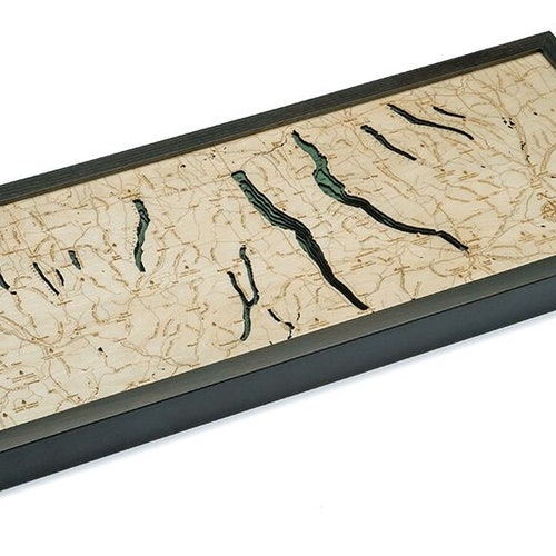 Finger Lakes 3D Nautical Wood Map Wall Art 2-sizes Nautical - Etsy