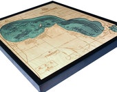 Higgins Lake Wood Carved Map - Etsy