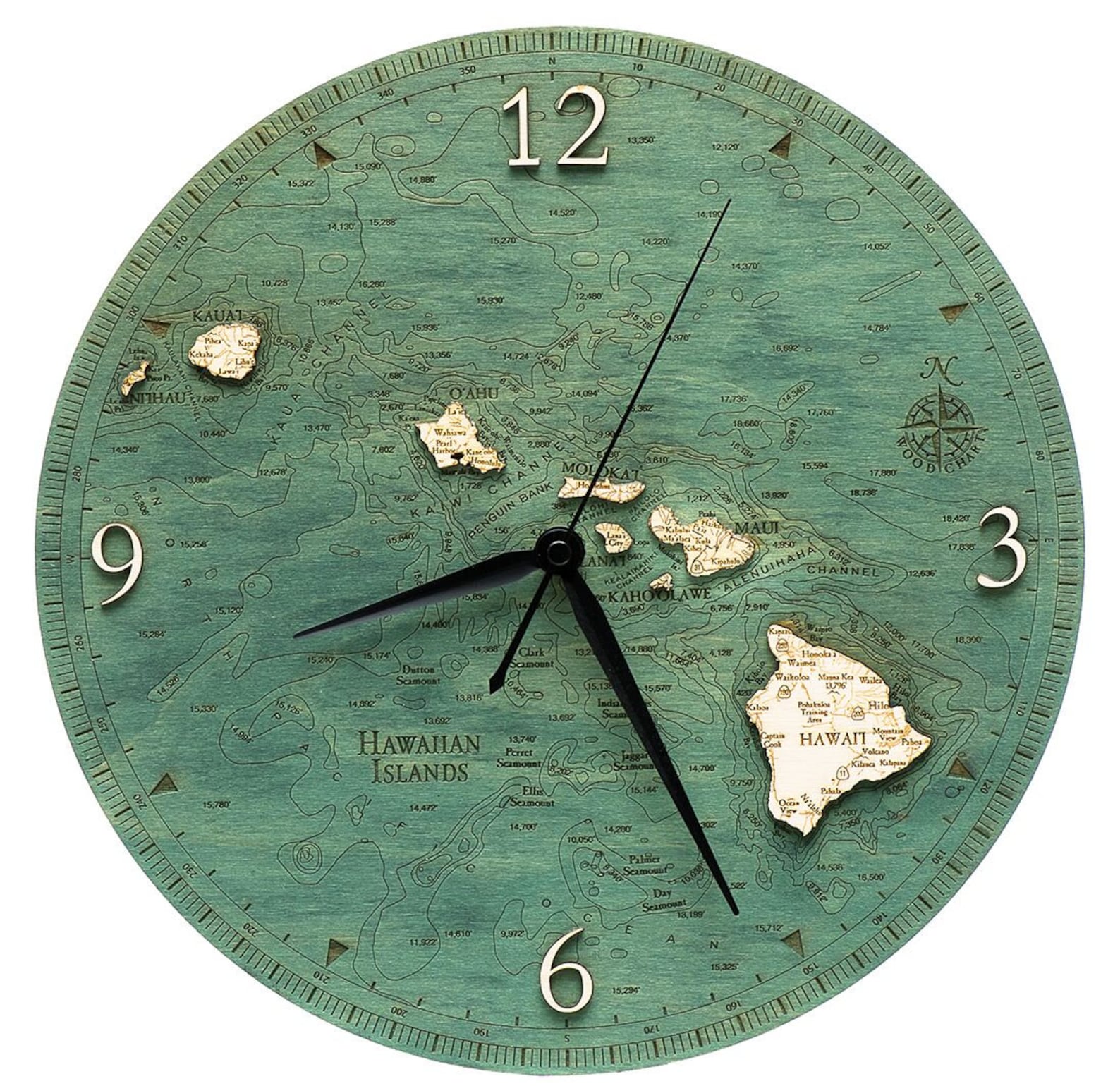 Hawaiian Islands Clock 12 Diameter - Etsy