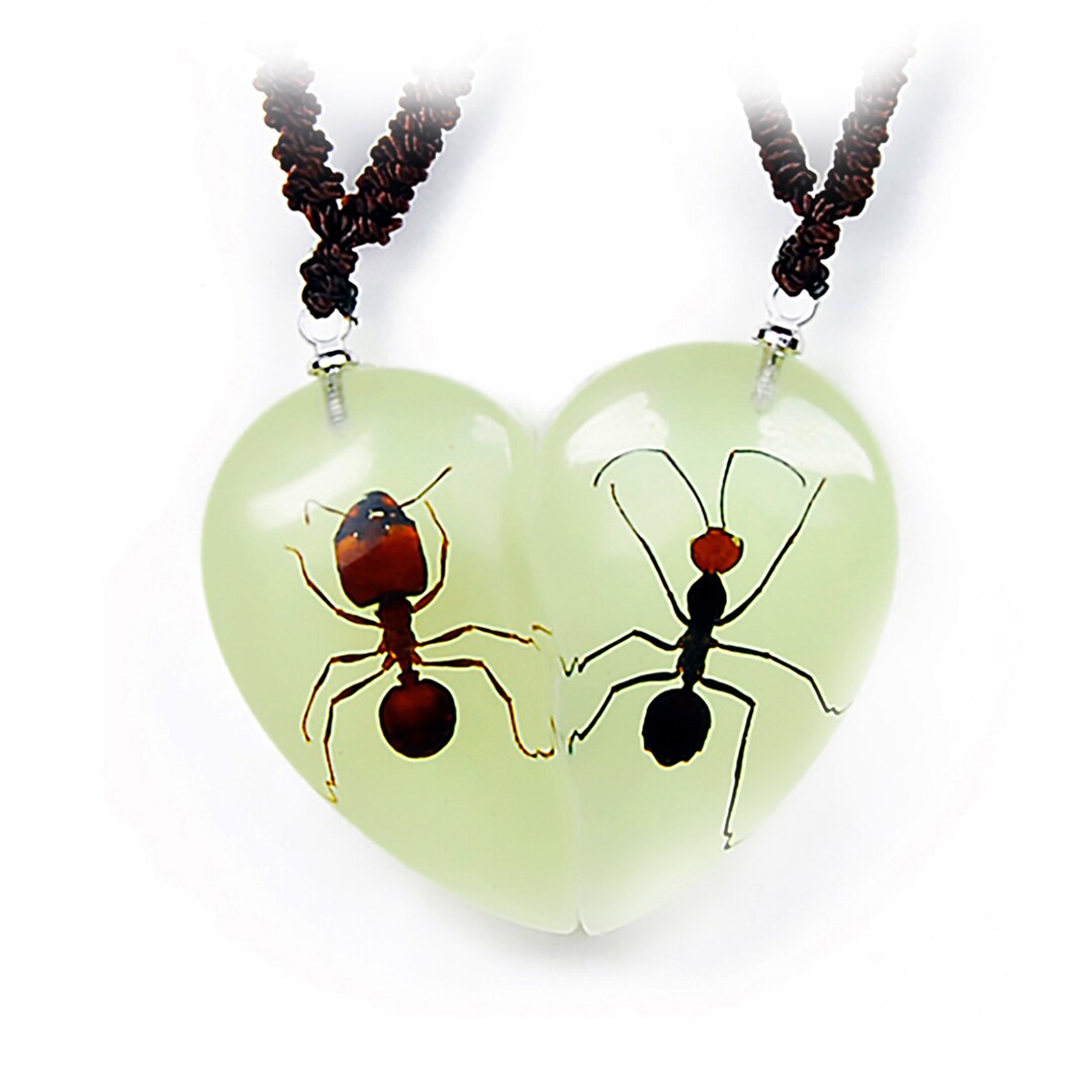 Glows in the Dark Ant Valentine Necklace 1x0.6x0.3 In - Etsy