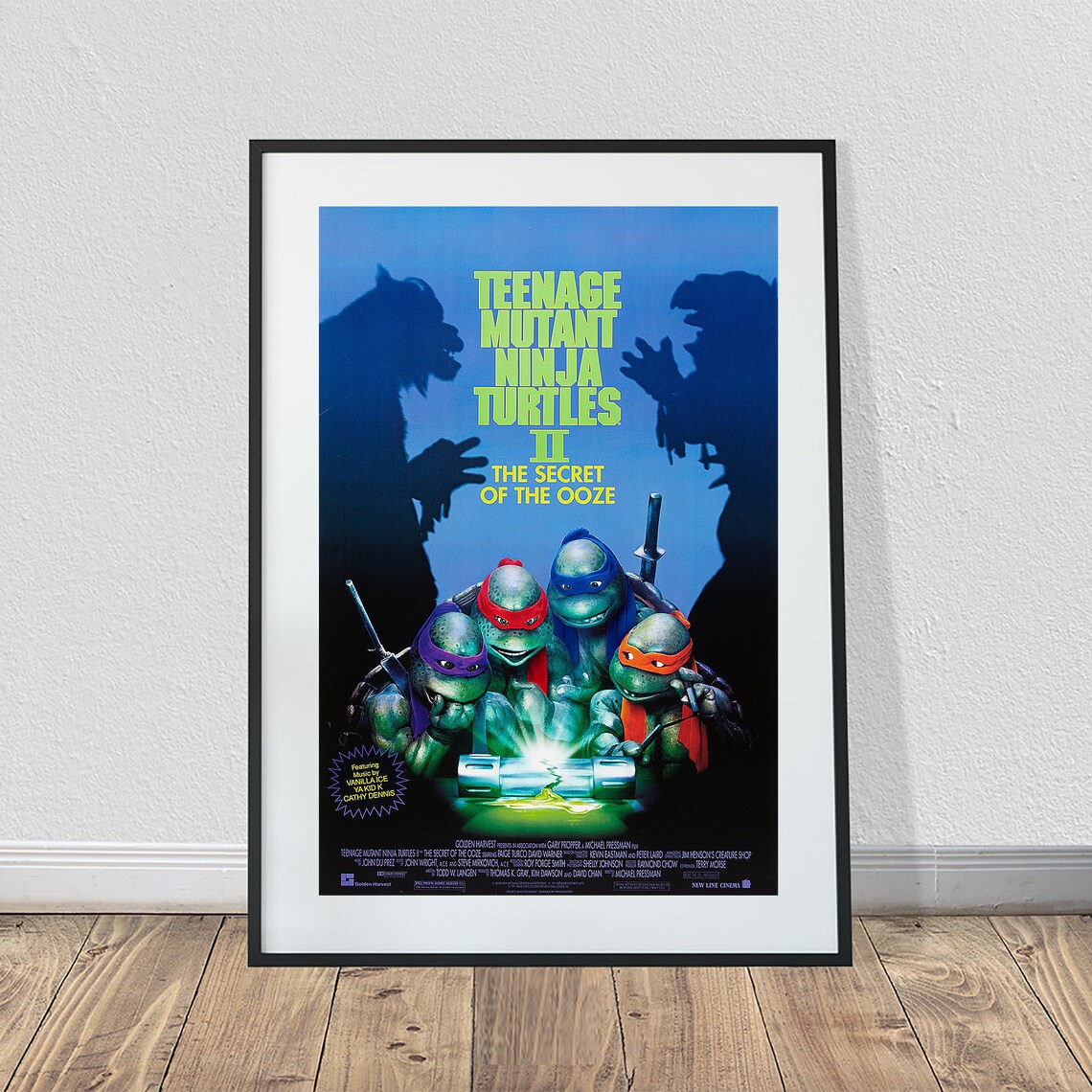 Teenage Mutant Ninja Turtles II Secret of the Ooze Vintage Movie Poster ...