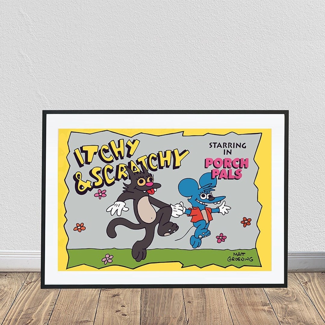 Itchy and Scratchy Porch Pals Poster (24" X 36") - Etsy